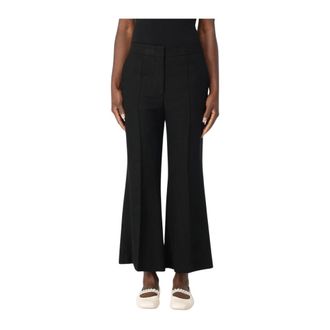 Msgm Msgm, Femme, Pantalons, Noir, Taille: 38 FR Flare Pants Wide Leg