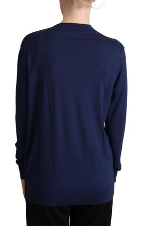 Dolce & Gabbana Womens Virgin Wool Cardigan Navy