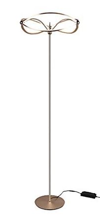 Trio Trio Leuchten Charivari 421210108 Lampadaire LED 31 W en m&eacute;tal laiton mat avec variateur dintensit&eacute;