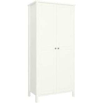 ebuy24 Ebuy24 - Trone Armoire 2 portes, blanc laqué