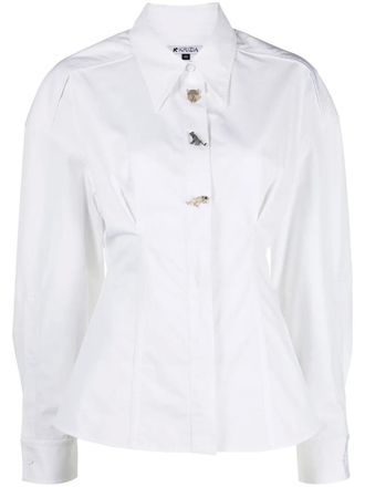 Krizia Hemd mit Kontrastknöpfen - Weiß
