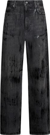 Liu Jo Femme, Jeans, Noir, Taille: W27 Jean Large Taille Haute