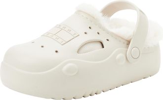 Tommy Jeans Damen Hausschuhe Freedom Mule Plüsch, Beige (Bleached Stone), 35/36