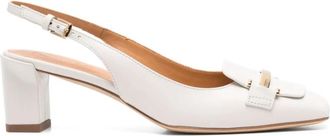 Tod's Wei&szlig;e Slingback-Riemen mit Niedrigem Absatz - - Shoes - Damen - Wei&szlig; - 38 EU