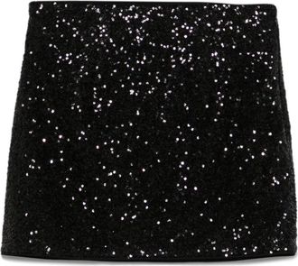 Frame Denim minijupe à sequins - Noir