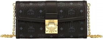 MCM Mcm, Femme, Sacs, Noir, Taille: ONE Size Large Tracy Chain Wallet
