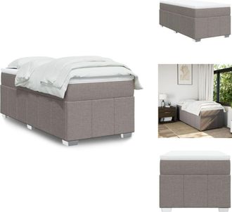 vidaXL Boxspringbett mit Matratze Taupe 80x200 cm Stoff - Boxspringbett - Boxspringbetten - Bett - Bett Mit Stauraum