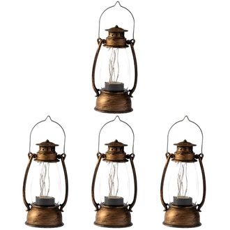 OSALADI Vintage Flackernde Flammen Lampe 20X6X20Cm Led &Ouml;llampe Mit Griff Design F&uuml;r Tischdeko Weihnachtsfest Und Garten