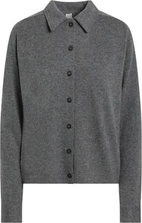 Toteme Cardigan en cachemire &agrave; manches raglan - Femme - Pulls - Gris - Taille: 40 FR