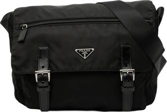 Prada sacoche Messenger Bag en tissu (2013-2025) - Noir