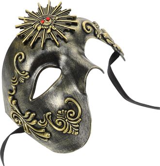 Cabilock Venezianische Masquerade Maske Halbgesicht Klassisch Verstellbar für Damen und Herren Karneval Kostümball Party Zubehör