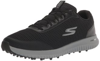 Skechers Herren GO Golf MAX 2 Fairway 3 Sneaker, Black Textile/Gray Trim, 42 EU