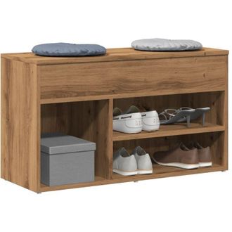 vidaXL vidaXL Banc &agrave; chaussures ch&ecirc;ne artisanal 80x30x45 cm bois ding&eacute;nierie