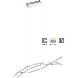 Eglo Suspension chrome design Nevado LED L90 cm - Chrome - Argent