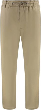Moncler Homme, Pantalons, Beige, Taille: L Chinos en Gabardine de Coton
