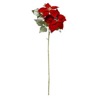 Atmosphera Atmosphera - Branche Poinsettia 2 t&ecirc;tes 75 cm