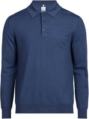 Au Printemps Paris Polo manches longues en laine m&eacute;rinos