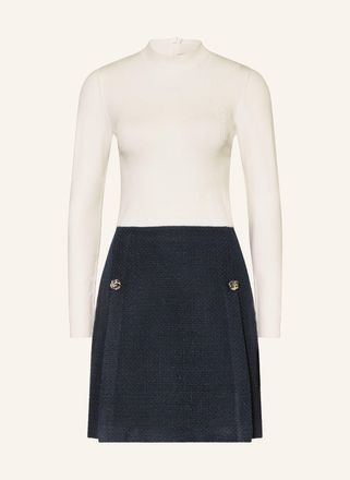Ted Baker Kleid Im Materialmix Mit Glitzergarn blau