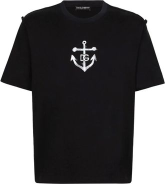 Dolce & Gabbana Homme, Tops, Bleu, Taille: S T-Shirt