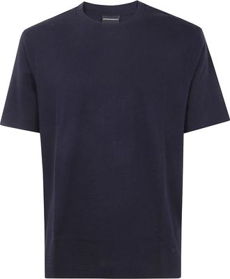 Emporio Armani Homme, Tops, Bleu, Taille: 2XL T-shirt Manches Courtes Style Classique