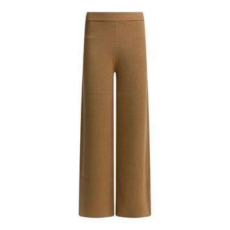 Max Mara Pantalon large Judy - Femme - Pantalons - Brun - Taille: 38 FR