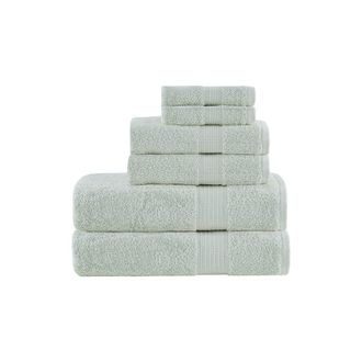 Madison Park Organic 100% Cotton Bathroom Towel Set Hotel-und Spa-Qualit&auml;t, sehr saugf&auml;hig, schnell trocknend, inklusive Dusche, Handw&auml;sche und Waschlappen, Baumwo