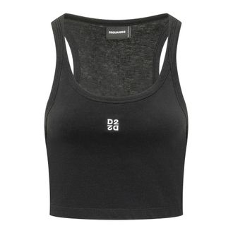 Dsquared2 Cropped Top - - Tops - Damen - Schwarzk - M