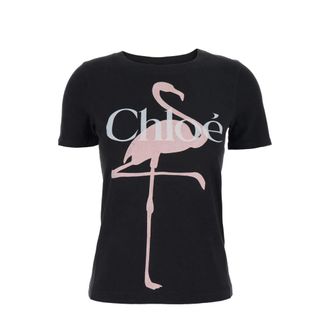 Chlo&eacute; Baby Fit Logo T-Shirt - - Tops - Damen - Schwarzk - M