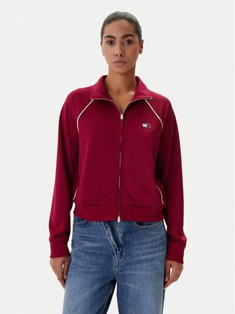 Tommy Jeans Sweatshirt Badge DW0DW21930 Dunkelrot Regular Fit