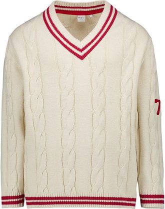 Pepe Jeans London Herren Pullover weiß unifarben