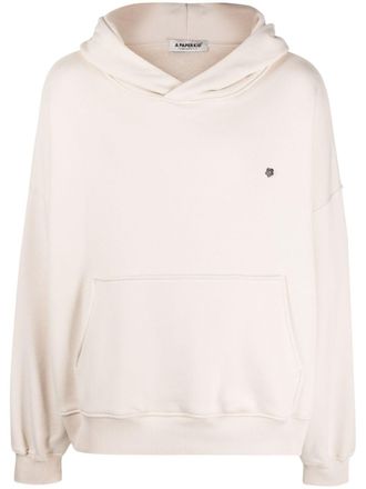 A Paper Kid hoodie en coton &agrave; logo brod&eacute; - Tons neutres