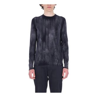 Avant Toi Tonal Effect Rundhals Reversible Pullover - - Knitwear - Herren - Blau - M