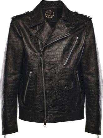 Giuliano Galiano Homme, Vestes, Noir, Taille: 3XL Push It Leather Jacket