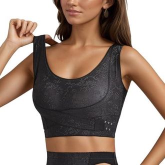 Generic Soutien-gorge de sport 2026 pour femme avec fermeture avant &agrave; armatures, soutien push-up et lissage lat&eacute;ral, Noir, XL