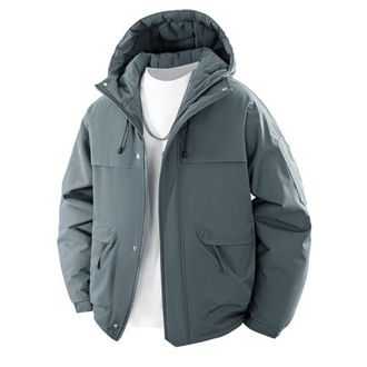 Generic Veste softshell élégante pour homme - Veste dhiver chaude - Coupe-vent - Veste de randonnée - Imperméable - Veste de travail respirante - Veste de tra