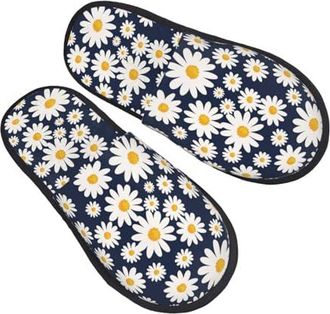 Generic Pantoufles DHiver Fleur L&eacute;gers Pantoufles De Voyage Unisexe Chaussons Pour Int&eacute;rieur Voyage Spa L