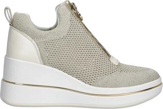 Michael Kors Emmy Wedge Zip Slip On - Femme - Chaussures - Beige - Taille: 38 1/2 EU