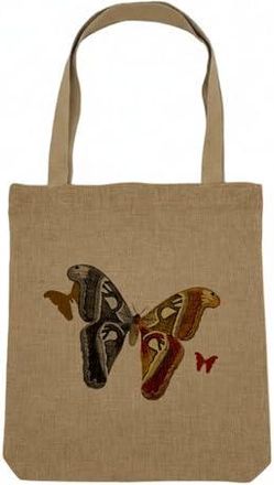 Fabulous Sac Shopping Tote Bag Aspect Lin - Papillon 1872 Planches Biologie Illustration Ancienne - Sac de Courses Toile Epaisse 360g Beige Naturel Cabas Port&eacute;