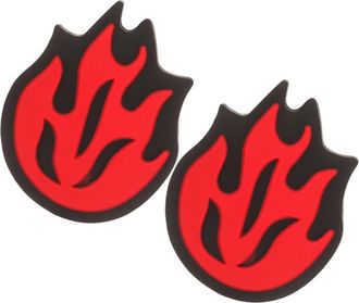 Supvox 2stücke Teiliges Silikon Tennis Schwingungsdämpfer Feuerflammen Design Für Tennisschläger Vibrationskontrolle Stoßabsorbierend Langlebig Passend