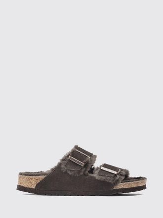 Birkenstock Sandales Arizona en su&egrave;de avec doublure en shearling et boucles