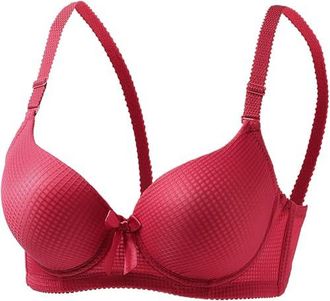 Generic V&ecirc;tements de grossesse pour femmes et plus hautes - sans armatures, coton fin pour b&eacute;b&eacute;, sous-v&ecirc;tements confortables et respirants, rouge, 44