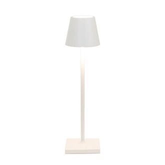 Zafferano Poldina Micro, Lampe de Table Rechargeable et Sans Fil avec Contrôle Tactile, Convient pour le Salon et lExtérieur, Dimmer 2200-3000 K, Hauteur 27,5 c