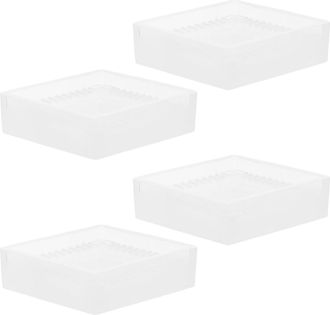 Hemobllo Alipis 4 St&uuml;ck rutschfeste M&ouml;belgleiter aus Transparentem Silikon Tisch und Stuhlbeinabdeckungen 45X45mm zum Bodenschutz Fliesen und Laminat Ger&auml;uschd