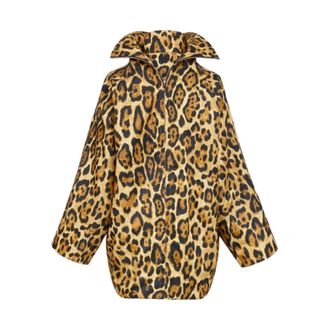 Alaia Animalier Layered Coat - - Jackets - Damen - Mehrfarbig - S