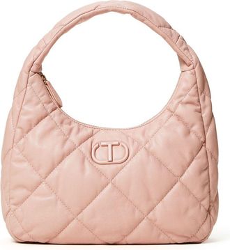 Twin-Set Mittelgro&szlig;e Schultertasche mit Steppung - Rosa
