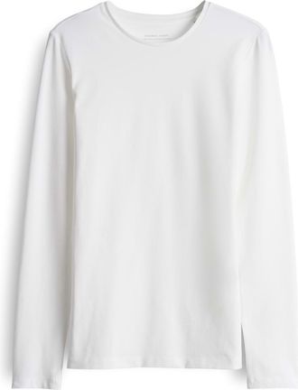 OPUS Damen Langarmshirt | SMILLA Slim Longsleeve aus Jersey White, 44