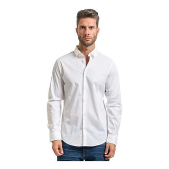 A|X Armani Exchange Klassisches Slim Fit Stretch Popeline-Hemd - - Shirts - Herren - Wei&szlig; - M