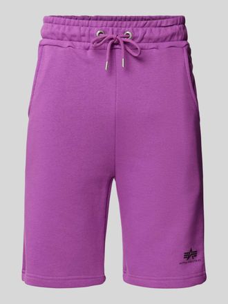 Alpha Industries Regular Fit Sweatshorts mit Label-Print