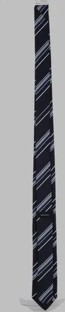 HUGO BOSS Diagonal Stripe Jacquard Silk Blend Necktie - Blue