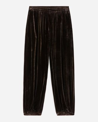 Arket Flie&szlig;ende Samthose -Braun